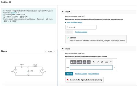 Solved Problem Part A Use The Node Voltage Method To Find Chegg