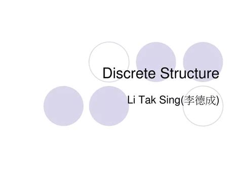 PPT Discrete Structure PowerPoint Presentation Free Download ID