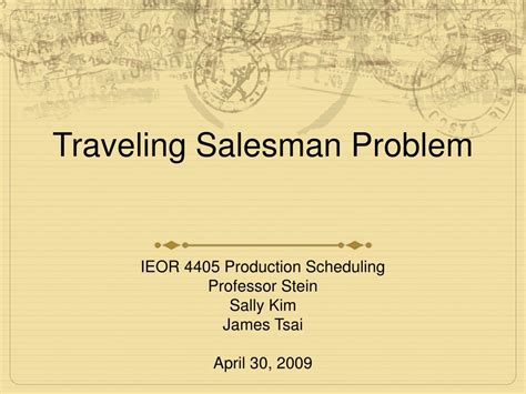 Ppt Traveling Salesman Problem Powerpoint Presentation Free Download Id 512201
