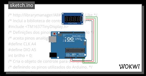 Display 7 Seg 20082023 2221h Wokwi ESP32 STM32 Arduino Simulator