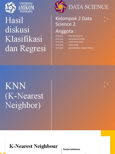 Diskusi1 Kelompok Ds2 Klasifikasi Dan Regresi Pdf