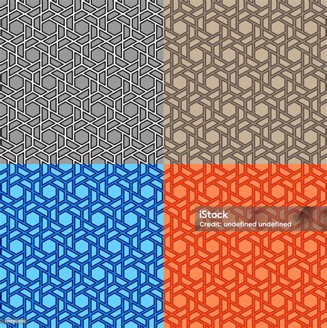 벡터 완벽 한 배경 세트입니다 삼각형 및 다각형의 현대적인 세련 된 텍스처 기하학적 그리드의 반복 심플한 그래픽 디자인 세련 된