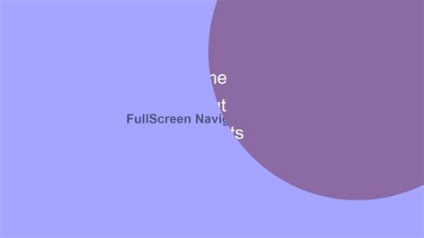 Full Screen Navigation Menu Html And Css Youtube
