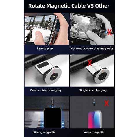 Magnetni kabel 3 v 1 (360) - črn | Ovitki Top izbira