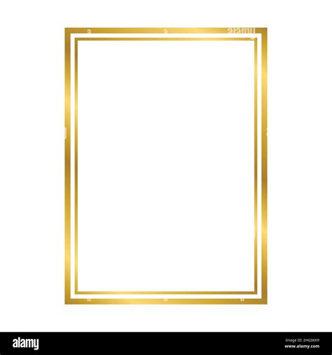 Cadre rectangulaire vintage brillant doré avec ombres isolées sur fond