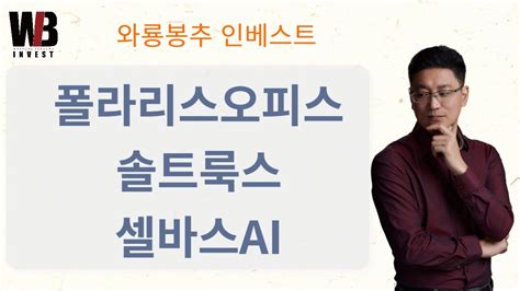 종목분석 폴라리스오피스 솔트룩스 셀바스ai Youtube
