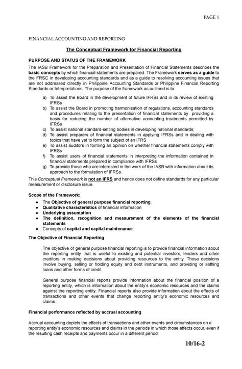 conceptual framework lecture notes financial accounting and