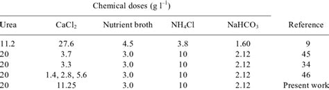 Composition Of The Bacterial Solution Used For Micp Treatment Download Scientific Diagram