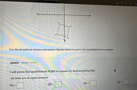 solved use the dropdown menus and answer blanks below to prove the