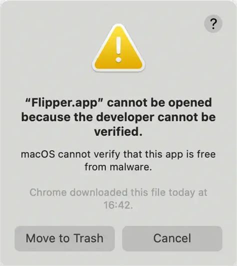 fix macos cannot verify that this app is free from malware