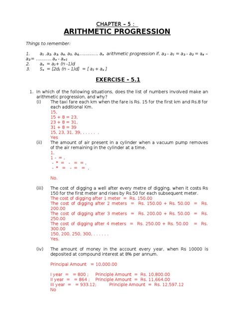 arithmetic progressions pdf teaching mathematics science