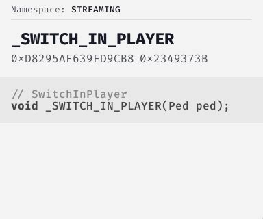 SwitchToMultiSecondpart FiveM Natives Cfx Re Docs