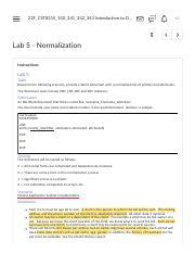 Lab Normalization Pdf F CST Introduction To D Lab