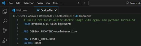 build a docker container for the app modernize applications to be ai