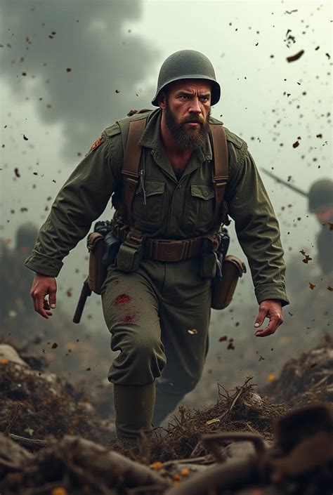 I Need A Soldier From World War 2 With Some Amount Of Beard Being