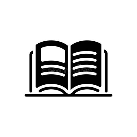Black Solid Icon For Book Textbook And Education Stock Illustration