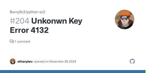 Unkonwn Key Error Issue BurnySc Python Sc GitHub