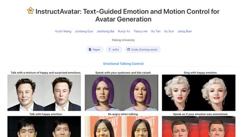 Instructavatar：利用文本引导精细化控制人物角色的面部表情和动作 𝖲𝗈𝗆𝖾𝗍𝗁𝗂𝗇𝗀𝗔𝗜