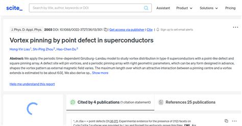 Vortex Pinning By Point Defect In Superconductors