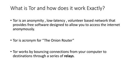 Information Security Using Onion Routing Tor PPT