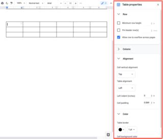 How To Add Edit Sort And Split A Table In Google Docs