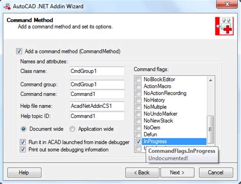 Autocad Net Command Flag Commandflagsinprogress Acadnetaddinwizard And More