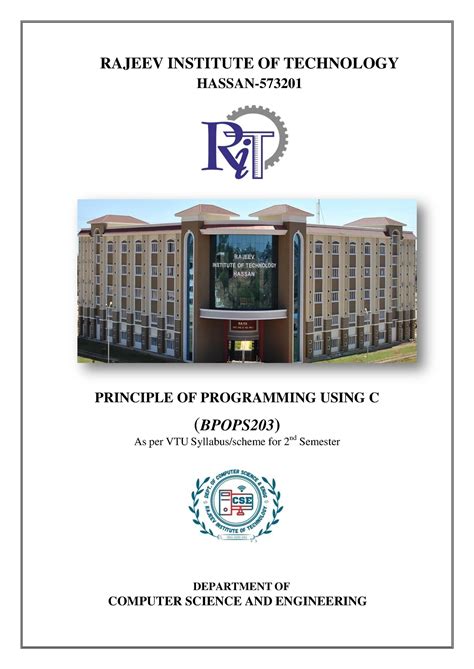 Pop All Modules Notes Rajeev Institute Of Technology Hassan