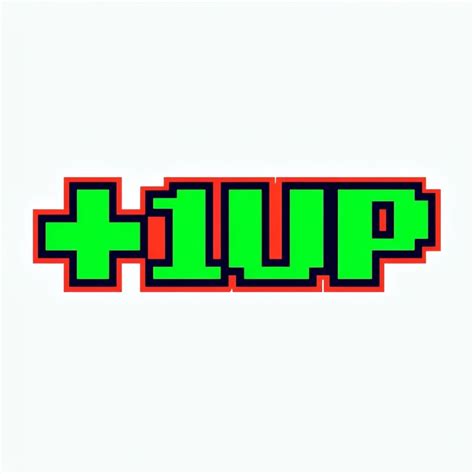 Bold Retro Pixel Art 1UP Design Sticker Playground
