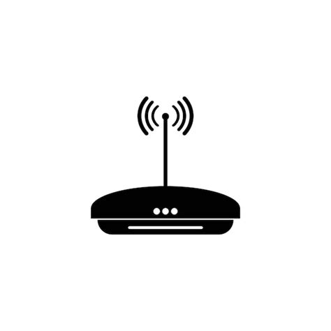 Logotipo Del Enrutador Y Plantilla Vectorial Vector Premium