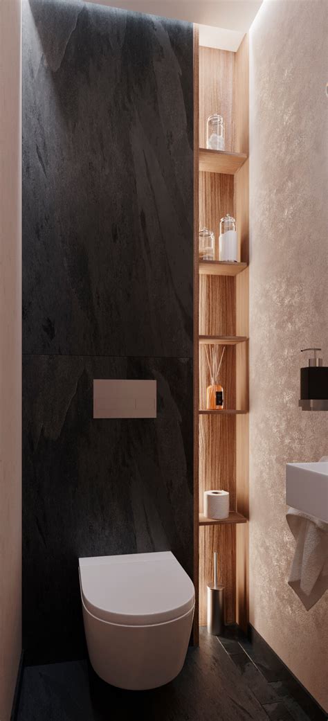 Интерьер ванной в современном стиле проекта «Современный сан узел от дизайнера интерьера