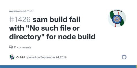 Sam Build Fail With No Such File Or Directory For Node Build · Issue