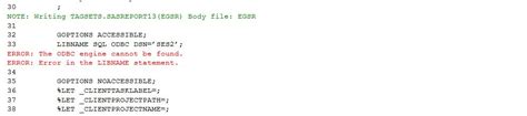 error while connecting sas with sql server thhrough odbc sas support