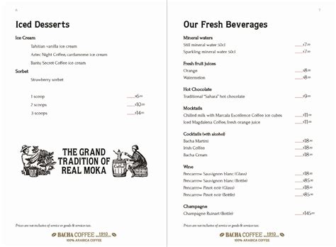 Bacha Coffee Menu And Prices List Singapore 2026