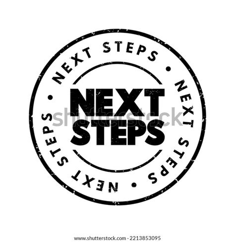 Next Steps Text Stamp Concept Background Stock Vector Royalty Free