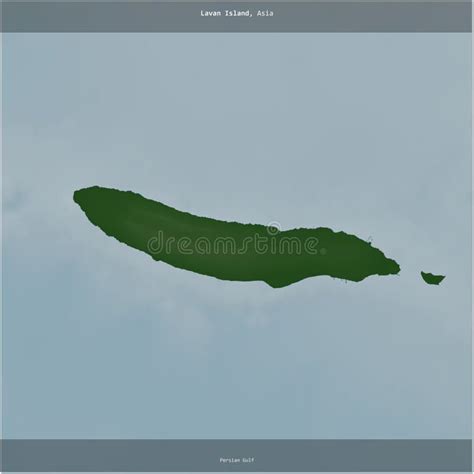 Lavan Island Iran Cropped To Square Physical Stock Illustration