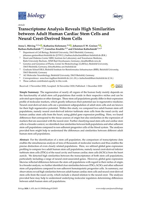 Transcriptome Analysis Reveals High Similarities Between Adult Human