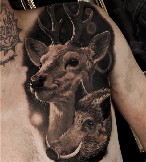 Traditional Buck Tattoo