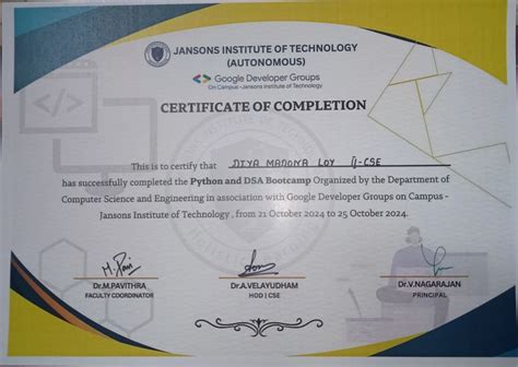 🎉 Thrilled To Share That Ive Completed The 5 Day Python And Dsa Bootcamp Oraganized By The