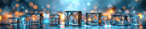 Rotating Glass Cubes In Abstract 3d Animation Loop Stock Illustration