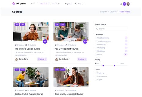 Edupath Django Online Courses And Lms Education Template