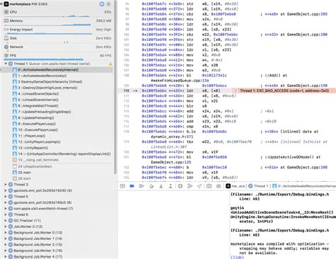 unity ios crash when unloading assetbundle scene stack overflow
