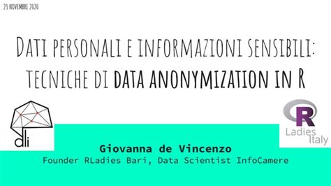 Data Privacy E Anonymization In R Ppt
