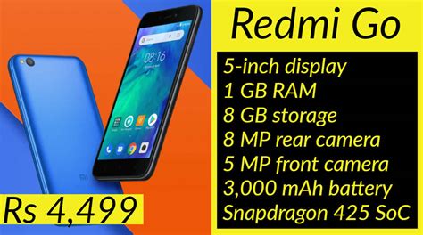 Xiaomi Redmi Go Launched In India Today At A Starting Price Of Rs Firstpost