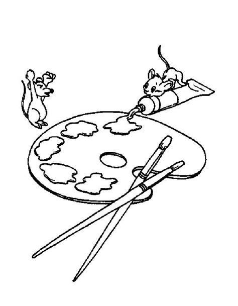 Мышки с красками раскраска распечатать бесплатно или скачать