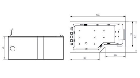ฝักบัว และอ่างอาบน้ำนวดตัว ระบบนวดด้วยน้ำ พร้อมสวิตช์ควบคุมการนวด