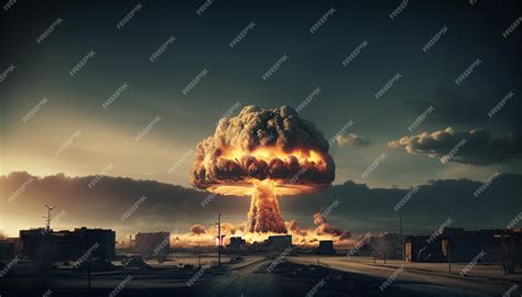 premium photo nuclear explosions generative ai