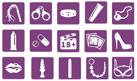 Download Toys For Adults Icons Sex Shop Royalty Free Stock