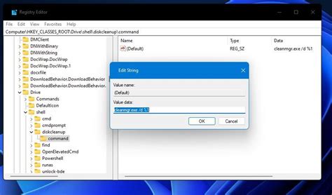how to add a disk clean up option to the local disk context menu in