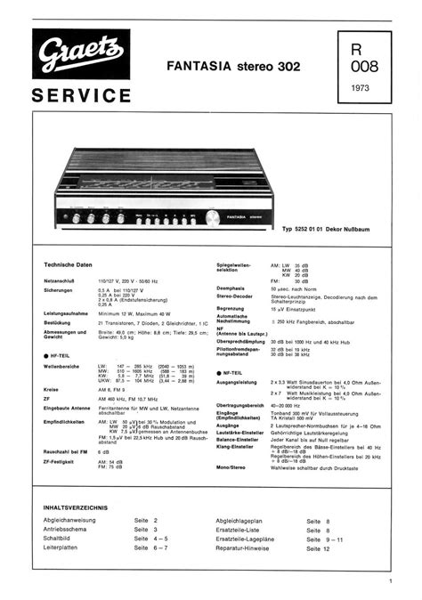 Infrequent Sound Sextex Technology Graetz Fantasia Stereo 302 Reciever Typ 5252 01 01