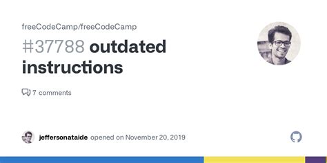 Outdated Instructions · Issue 37788 · Freecodecampfreecodecamp · Github